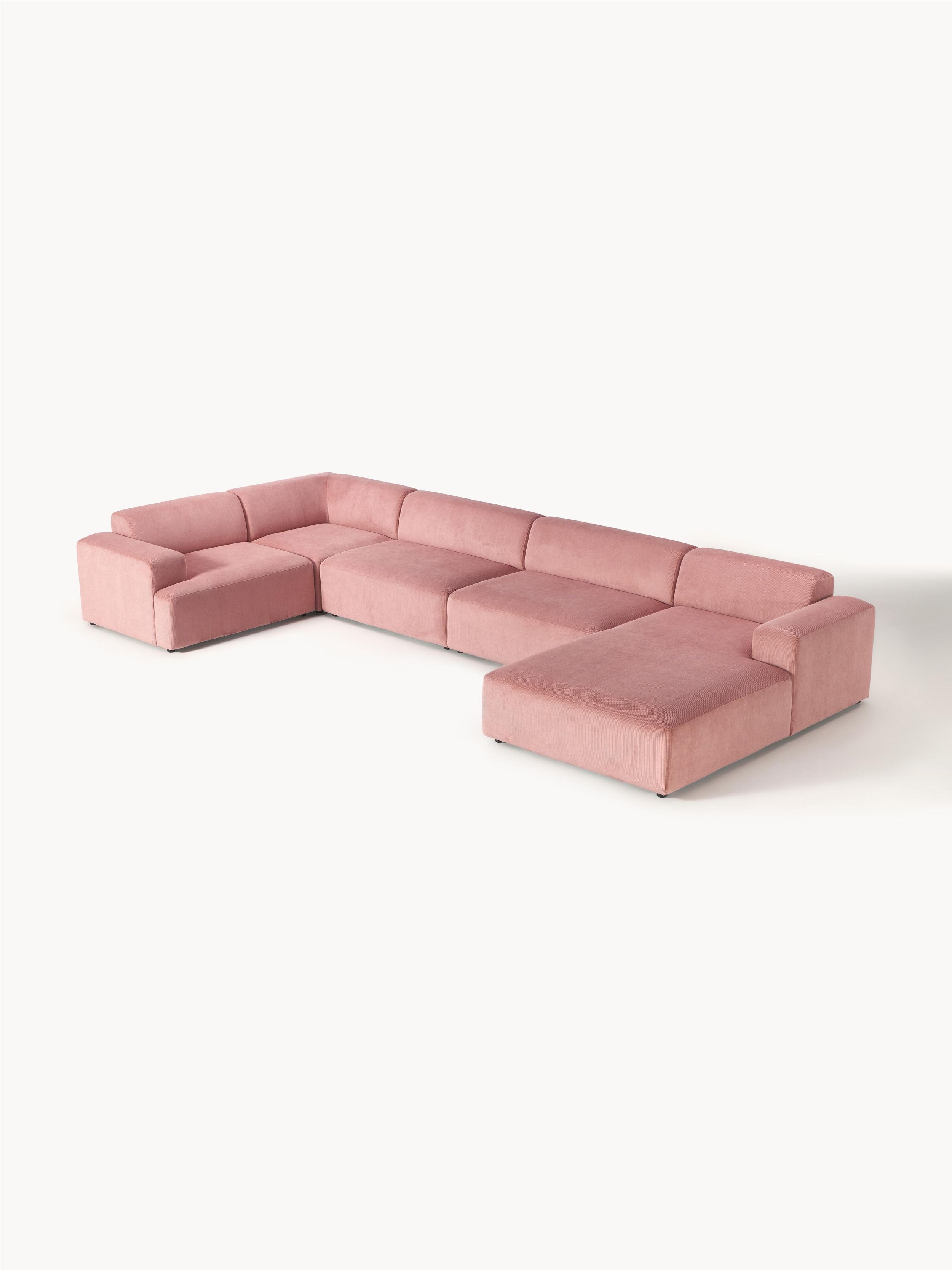 Mira Big Köşe Koltuk Pembe Fitilli Minimalist Stil - VAVDEKO